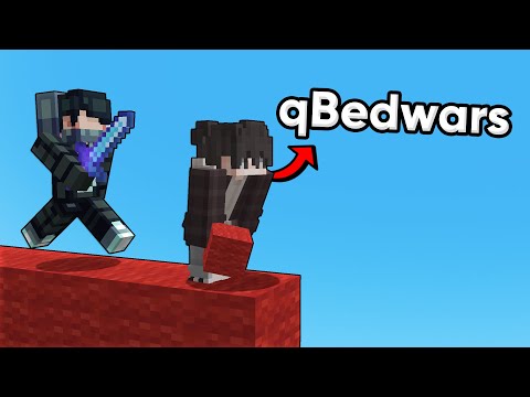 Teaching qBedwars How To Play Minecraft Bedrock Skywars