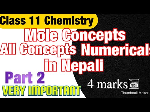 Class 11 Mole Concepts Problems || Numerical Concepts in Nepali || Mole Concepts Tricks and Tips