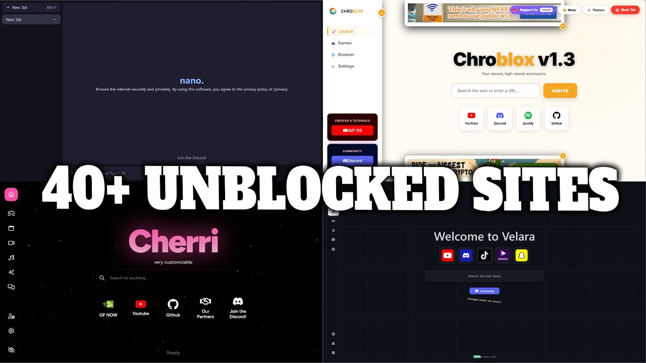 40+ NEW Rare Unblockers Links | Unblocked Websites for School Chromebook (2026 new)(WORKING!!)