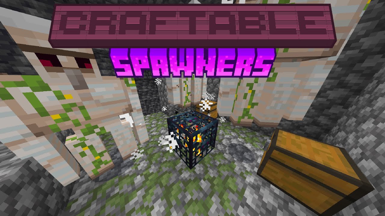 Craftable Spawners (MCPE) Bedrock Edition Free Addon/Mod