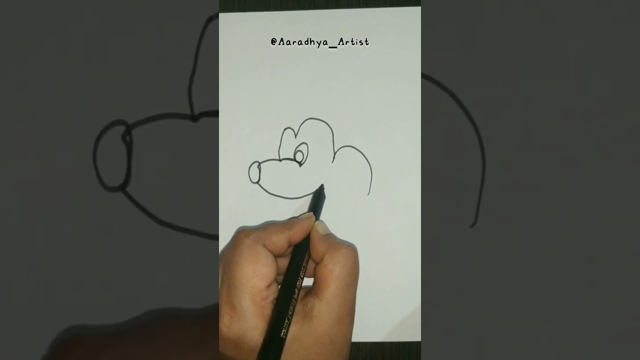 Mickey mouse one line Art challenge |Subscribers' choice #shorts #fyp #youtubeshorts