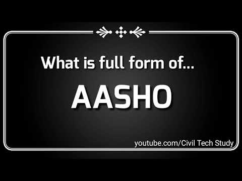 What is full of AASHO