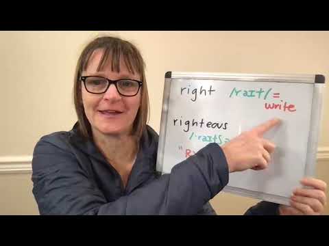 How to Pronounce Right, Write, Righteous and Righteously