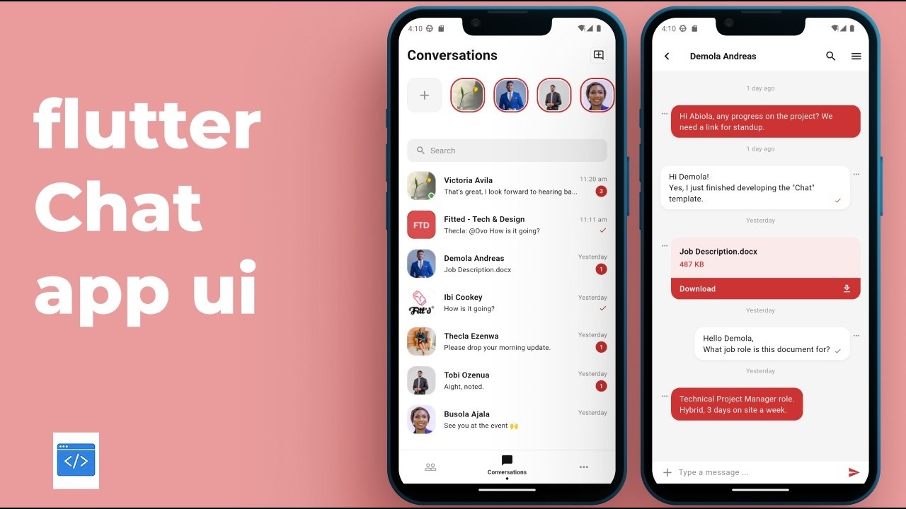 Flutter Chat App UI Speed Code  | Clean Messaging App Design
