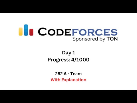 Day 1 of coding 1,000 Codeforce problems