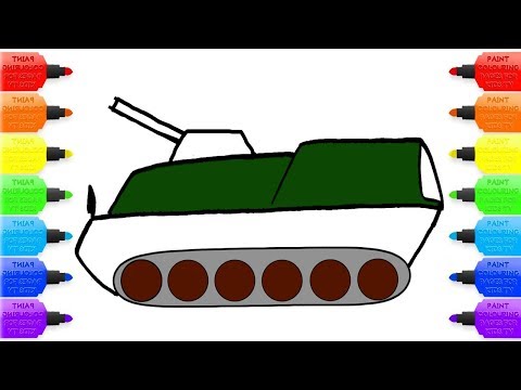 How to Draw Colorful Tank Coloring Pages Learn Color for Childrens