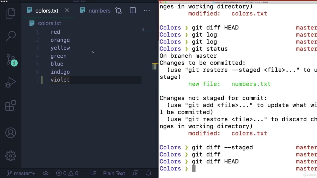 Viewing Staged Changes