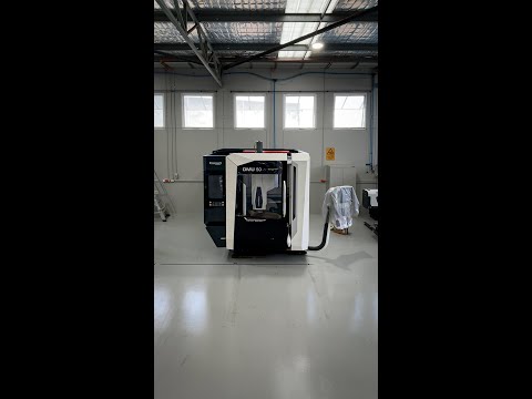 Getting our DMG MORI DMU-50 into position.
