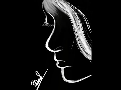 How to art black and white girl -Digital painting