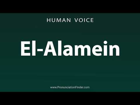 How To Pronounce El Alamein