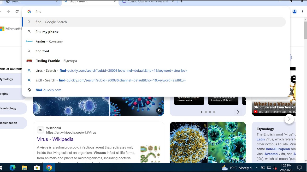 Find-quickly.com redirect virus removal video.