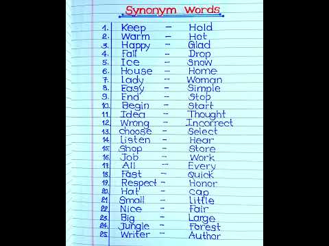 50 synonyms words in english || Common synonyms words || What is synonyms || Useful synonyms