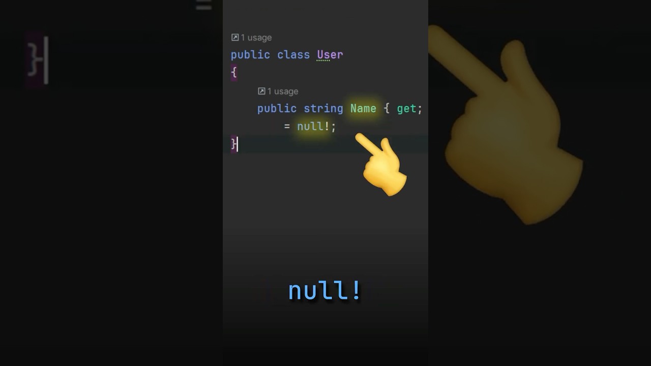 What does null! even mean