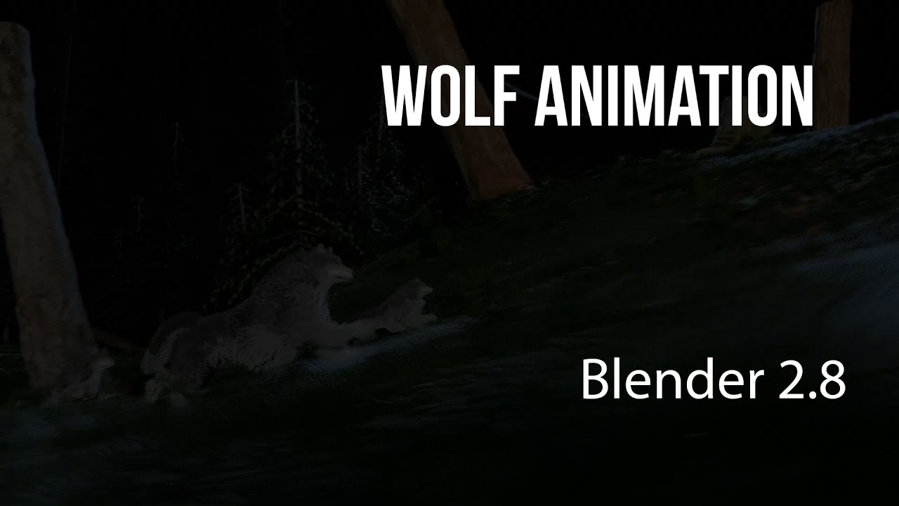3D Wolf running animation/Blender 2.8