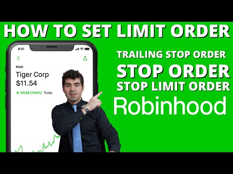 HOW TO SET: LIMIT ORDER, Trailing Stop Order, Stop Order, Stop Limit Order on Robinhood