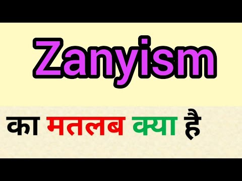 Zanyism meaning in hindi || zanyism ka matlab kya hota hai || word meaning english to hindi
