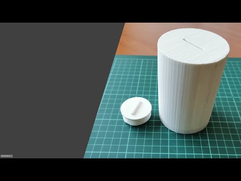 Download free STL file cylindrical money box 0000002 • Design to 3D ...