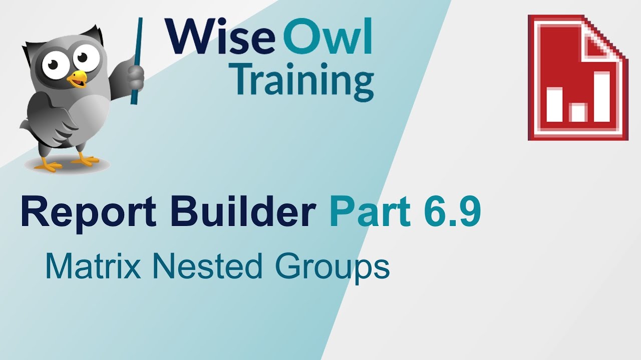 SSRS Report Builder Part 6.9 - Matrix Nested Groups