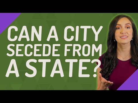 Can a city secede from a state?