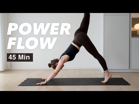 Power Flow 45 Min | Vinyasa Yoga für den ganzen Körper | Mittelstufe & Fortgeschrittene