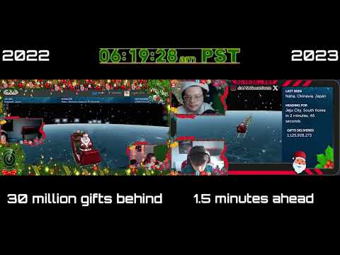 AML Santa Tracking - 2022 vs. 2023 NORAD Santa Tracker Timelapse Comparison