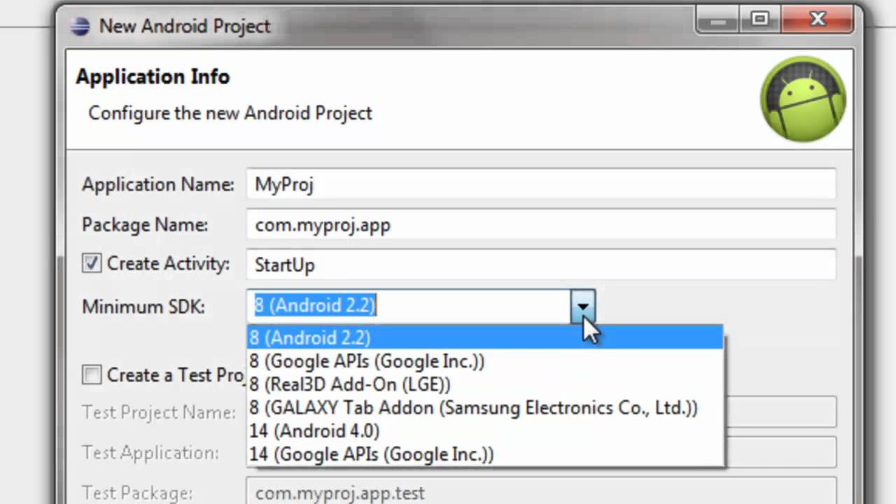 Android Tutor   5   Creating New Android Project In Eclipse