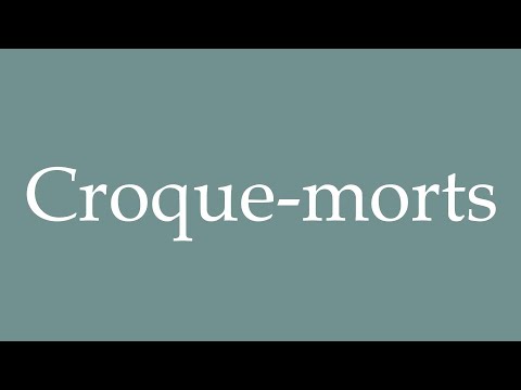 How to Pronounce ''Croque-morts'' (Undertaker) Correctly in French