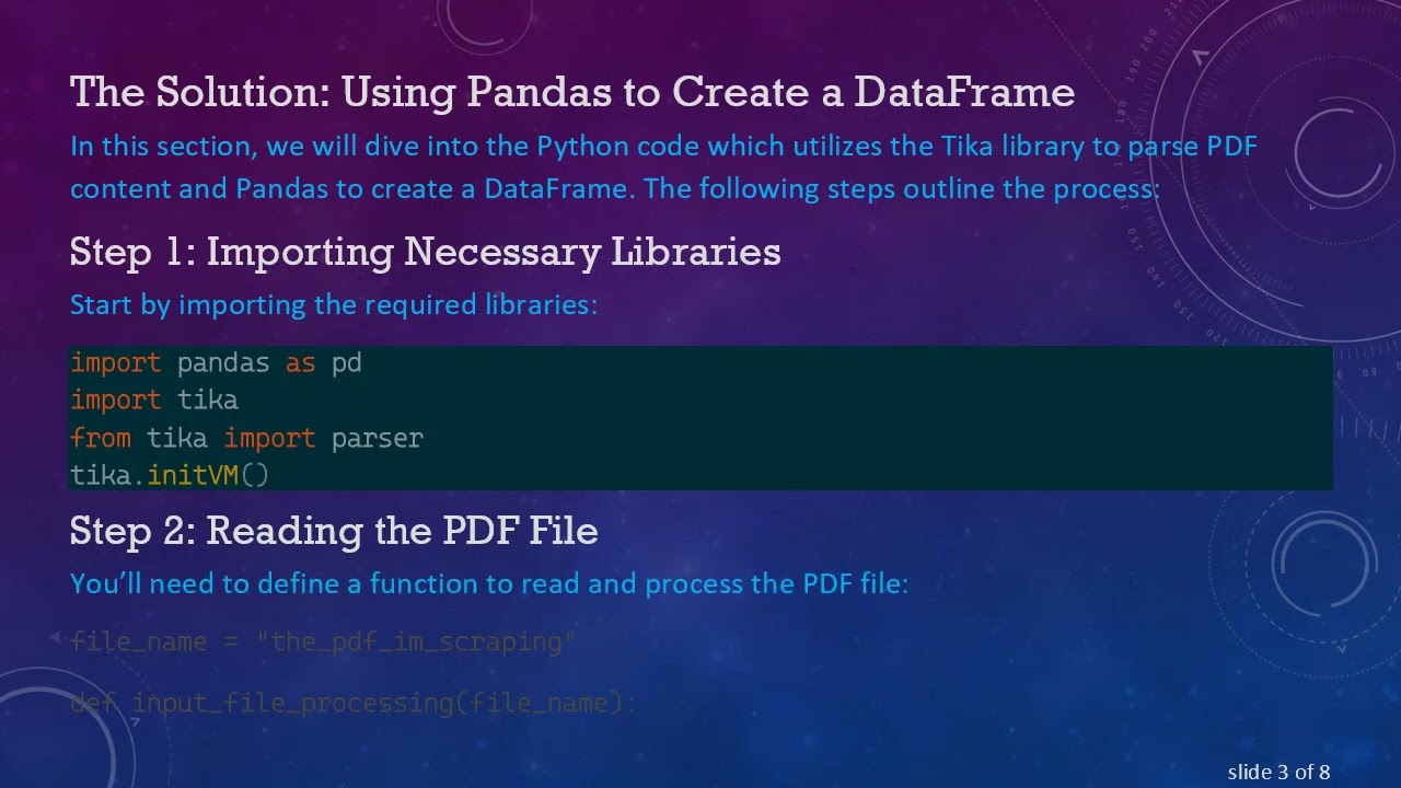 How to Parse Information from a PDF and Create a DataFrame