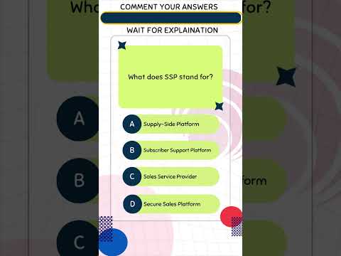 Discover how SSPs work with this quiz #advertising#digitalmarketing #programmaticadvertising