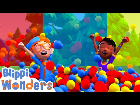 Ultimate Playground Ballpit | Blippi Wonders | Moonbug Kids - Color Time
