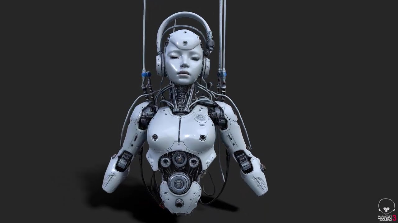 Humanoid Robot Ghost Shell High Detail 3D model