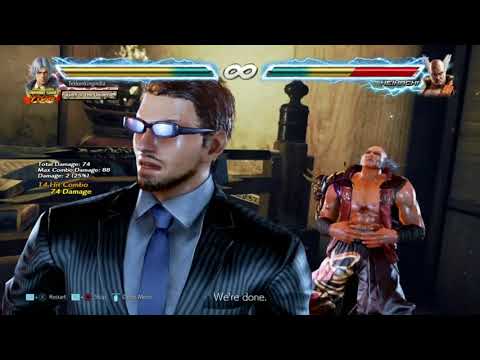 Tekken 7 | Lee chaolan(Harada costume) parry combos on wall with rage