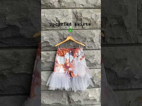 Spring-summer upcycled jeans skirts. More upcycle in my acc and inst 💖