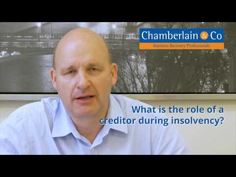 What is the role of a creditor during insolvency?