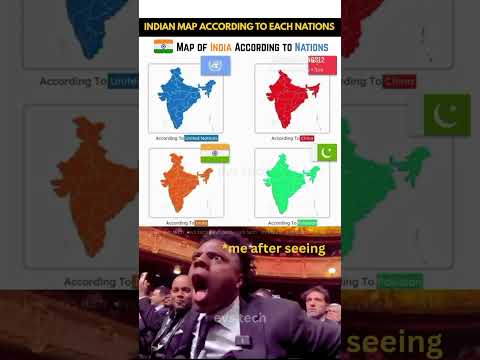 India’s Map According to Different Countries 🇮🇳 #india #indiamap