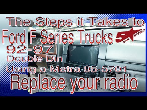 How to put A Double Din radio in a Ford F Series truck 92 97
