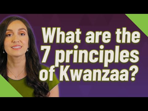 What are the 7 principles of Kwanzaa?