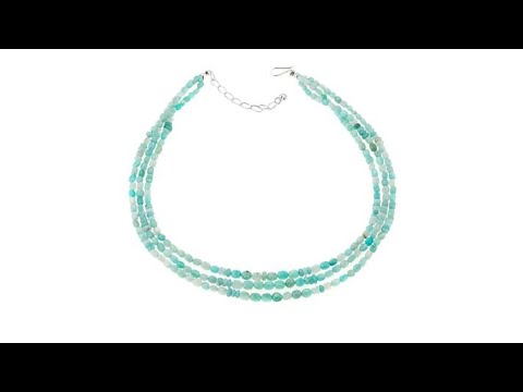 Jay King 3Strand Amazonite Bead 18" Necklace