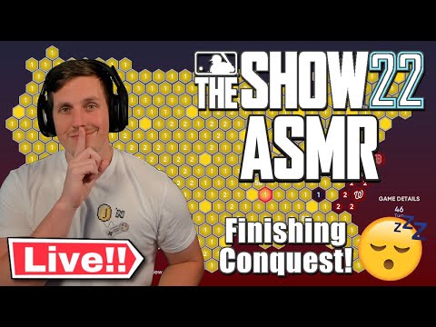 *LIVE* ASMR Gaming MLB The Show 22 Diamond Dynasty Grind - Finishing Conquest?! (Controller Sounds)
