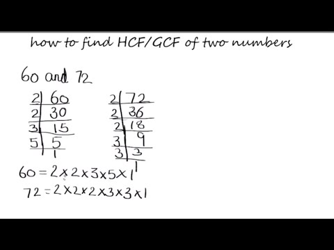 How to Find The HCF/GCF of Two Numbers / Finding HCF of two numbers