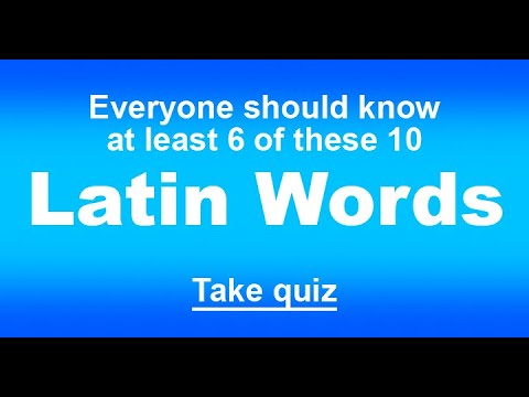 Latin Words Quiz