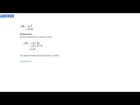What is the square root of 80?