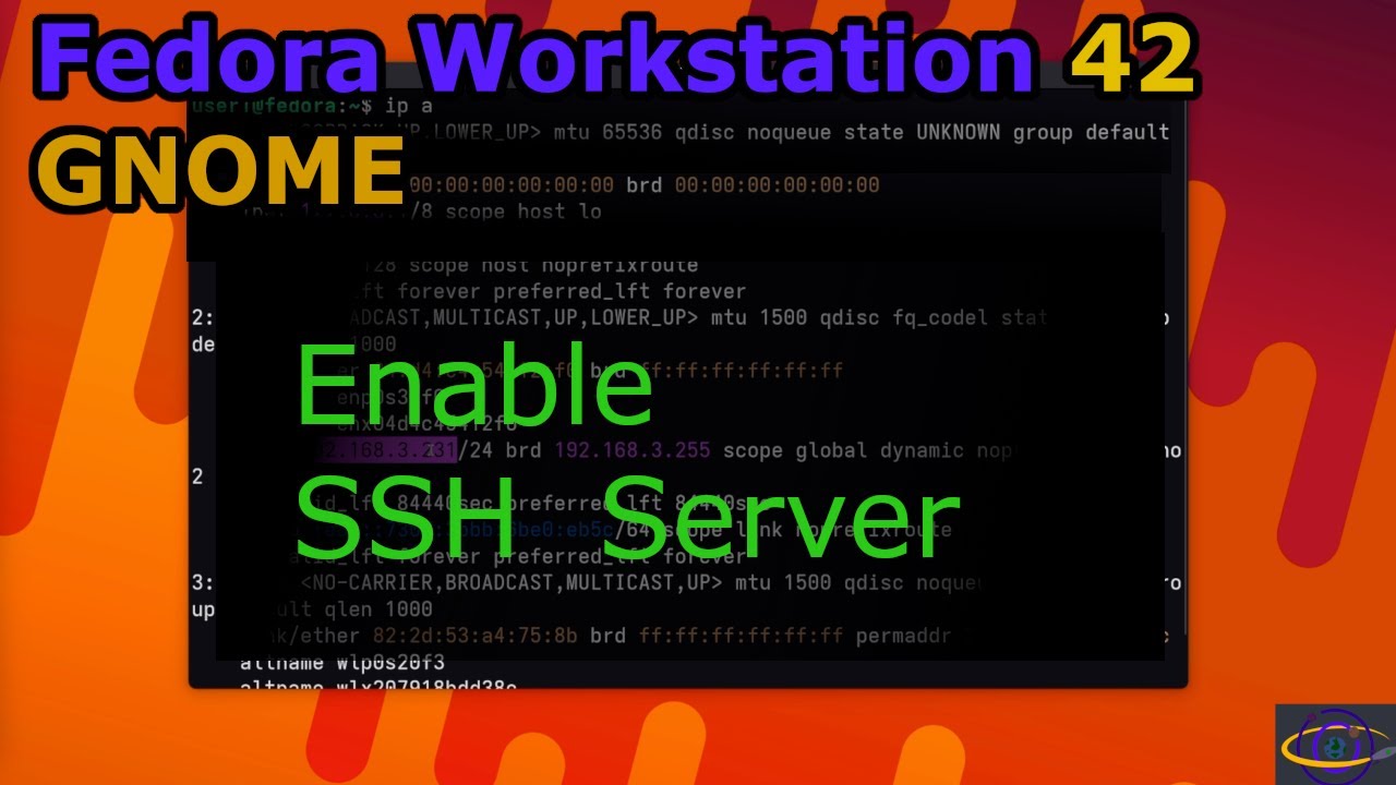 Fedora Workstation - Enable SSH Server