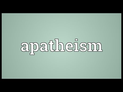 Apatheism Meaning