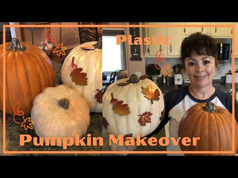 Fall Plastic Pumpkin Makeover | Pumpkin Decor Diy