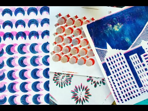 Gelatin Stencil Bumping Technique using Balzer Designs Stencils