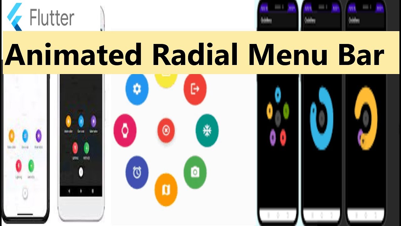 ASMR Programming  :  Animated Radial Menu Bar Using Flutter 3 3