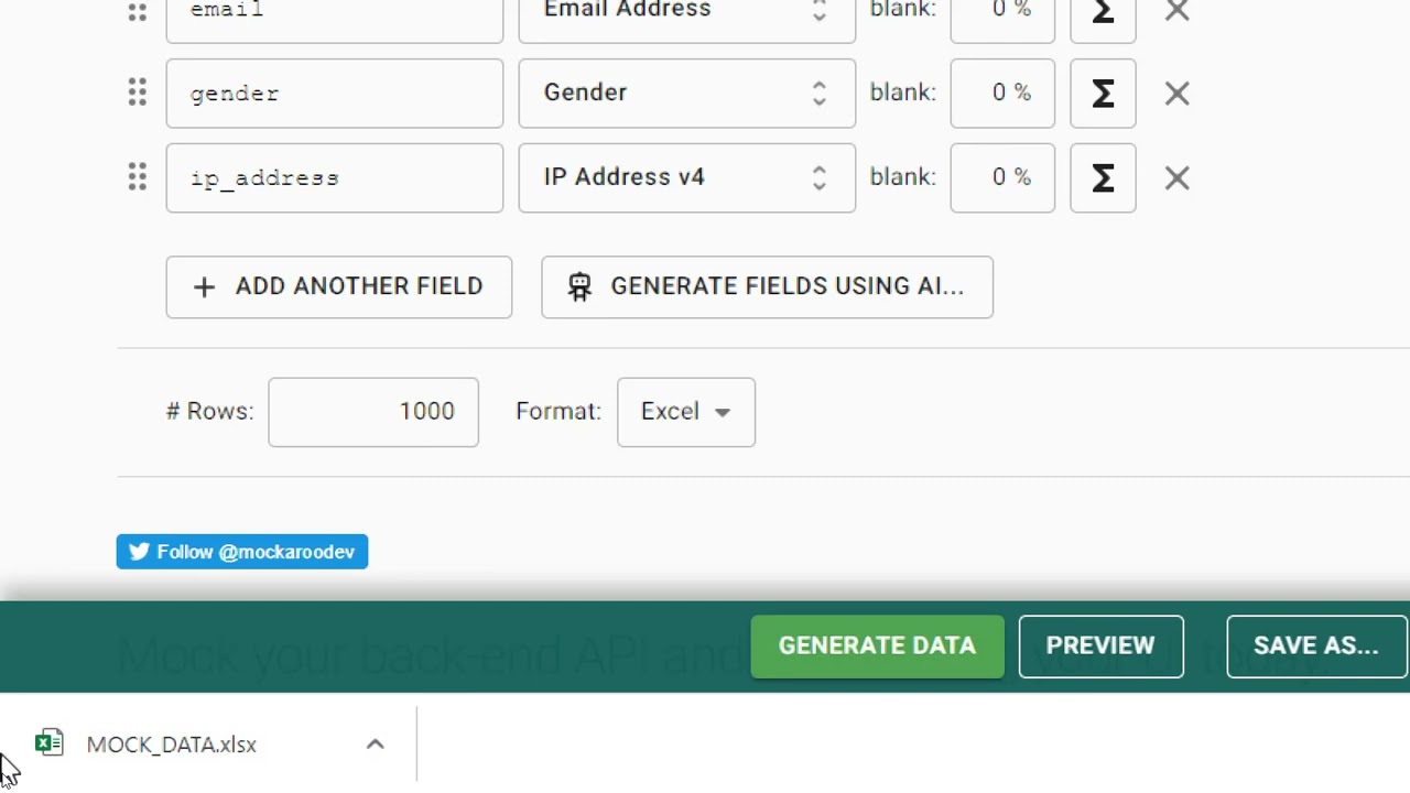 How to Create Quickly Random Sample Datasets for Testing? | MOCKAROO - Random Data Generator #Excel