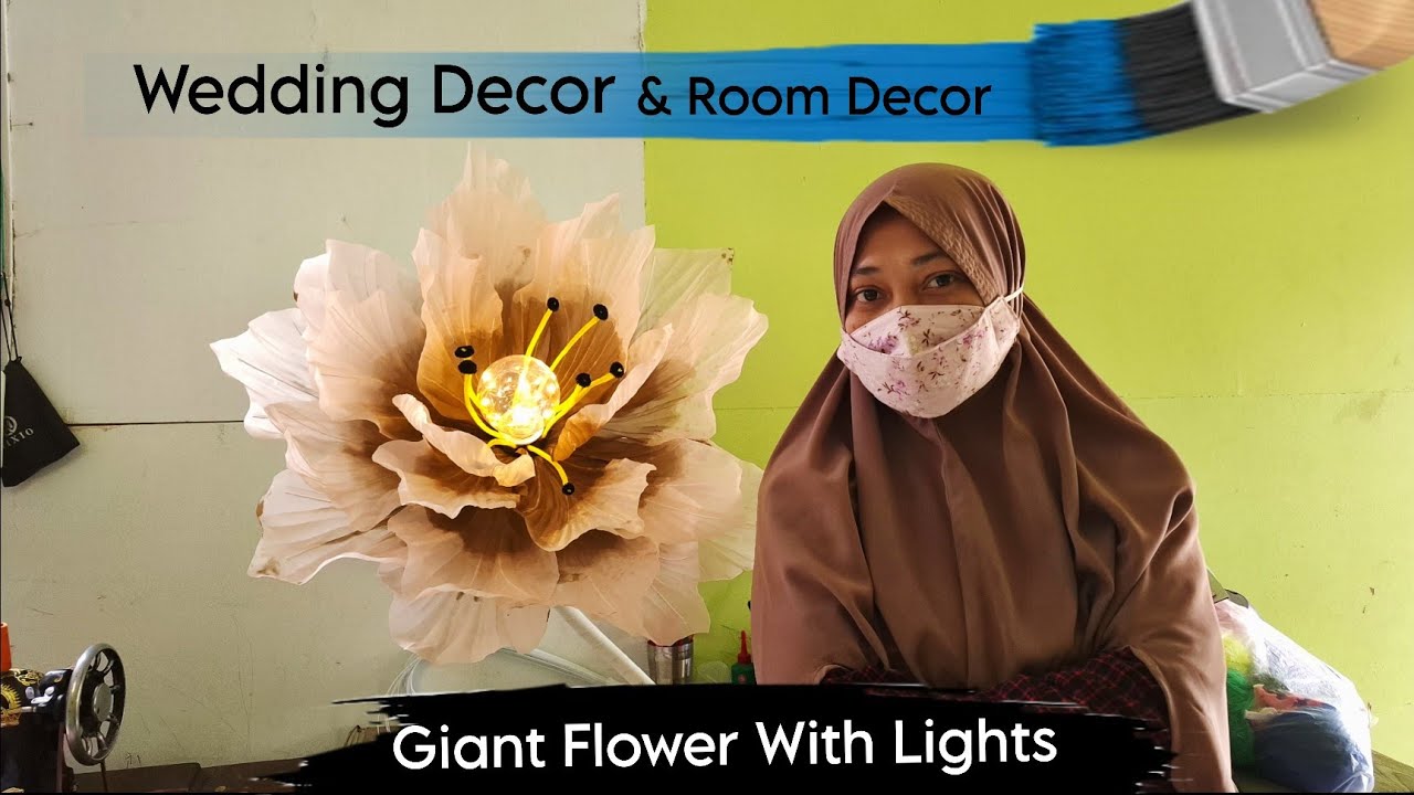 (Multi Sub) Giant Flower with Lights || Diy Flower Lamp