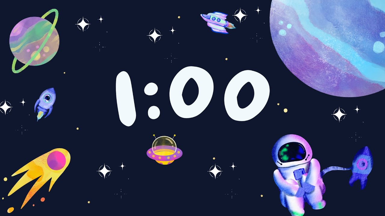 1 Minute Timer Space Theme with Sound